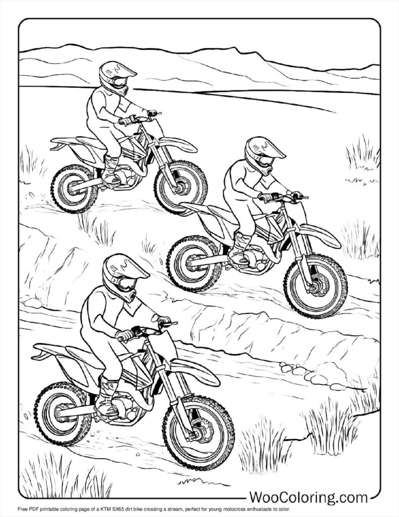 100+ Dirt Bike coloring pages (Free PDF To Print) | Woo Coloring