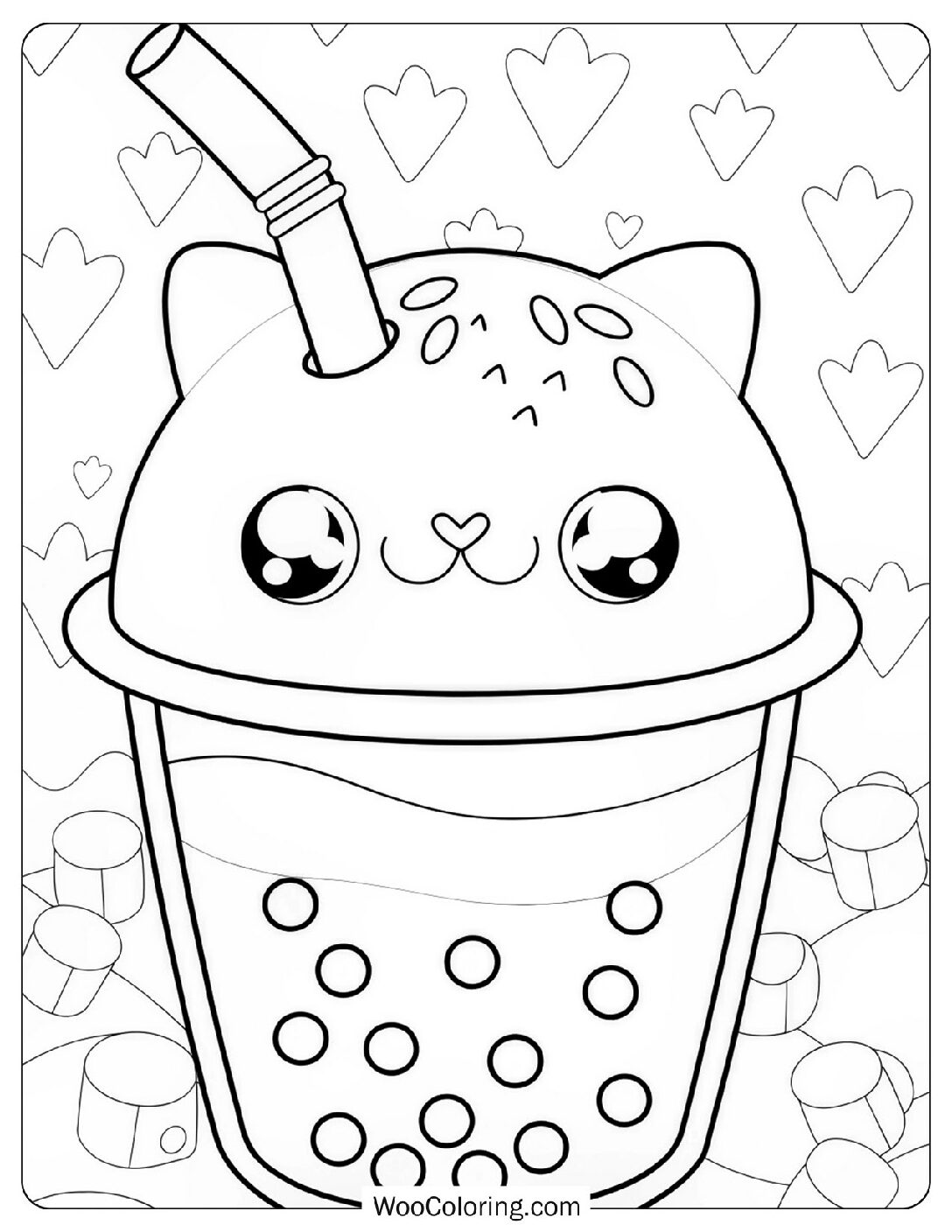 24 Boba Tea Coloring Pages (Free PDF To Print) | Woo Coloring