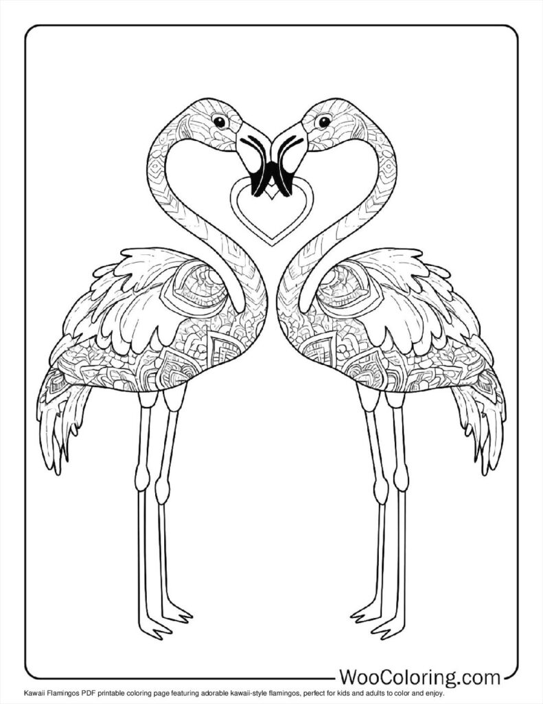 100+ Flamingo coloring pages (Free PDF To Print) | Woo Coloring