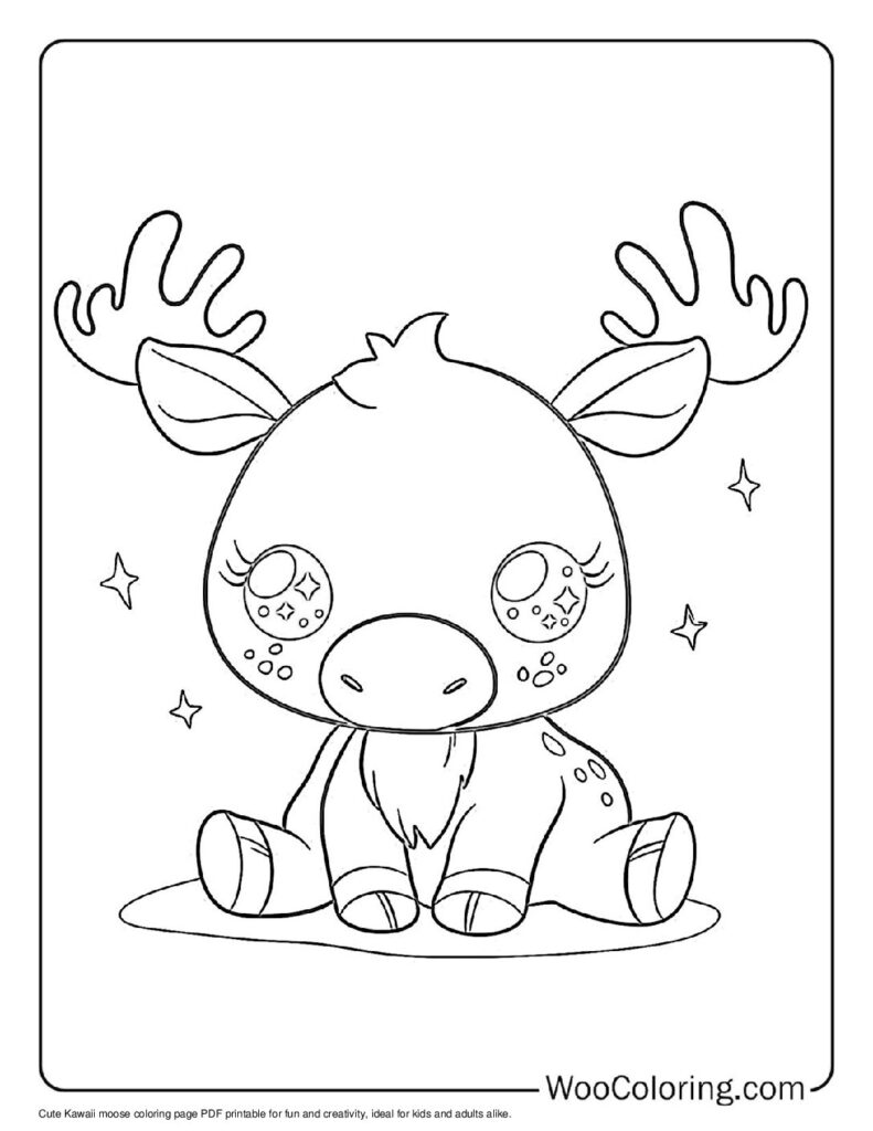 100+ Moose coloring pages (Free PDF To Print) | Woo Coloring