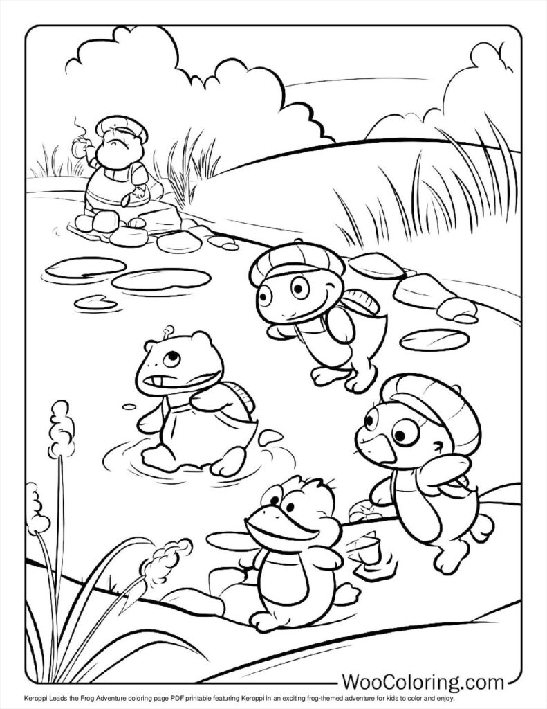 100+ Keroppi coloring pages (Free PDF To Print) | Woo Coloring
