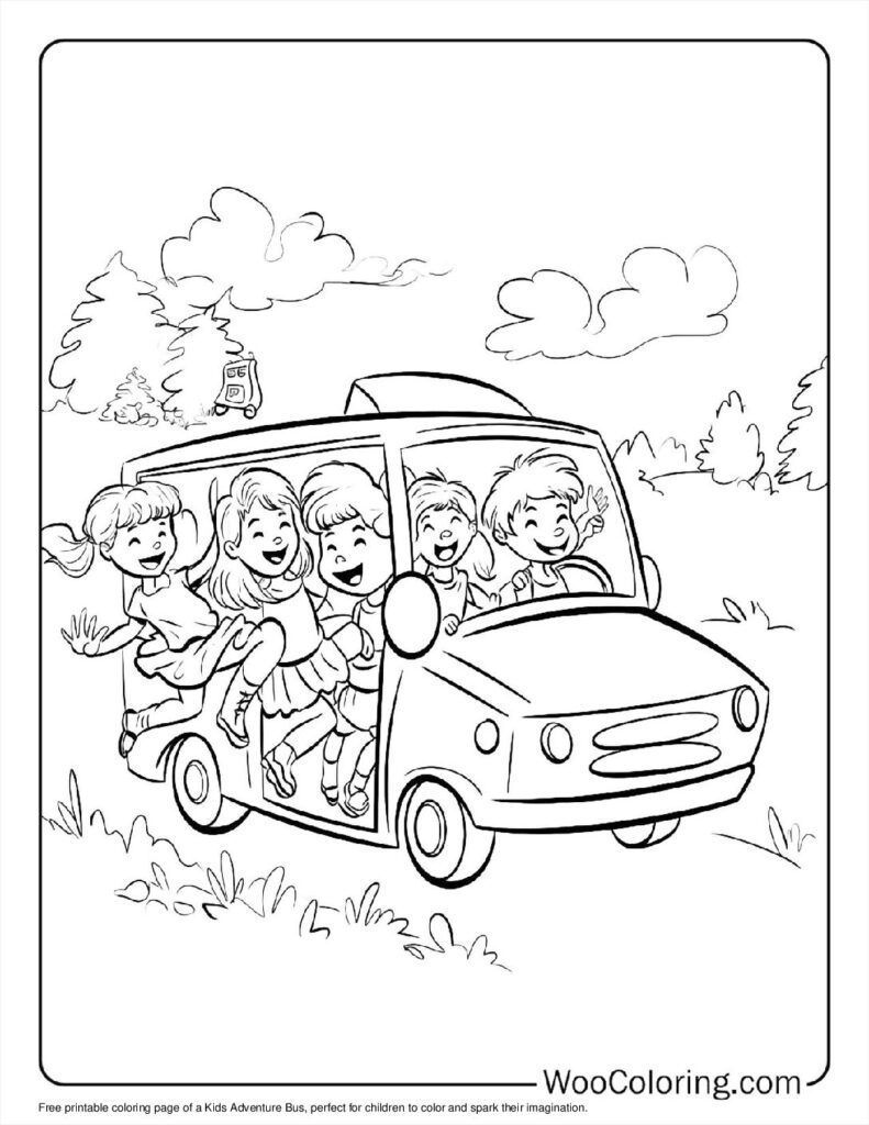 100+ School Bus coloring pages (Free PDF To Print) | Woo Coloring