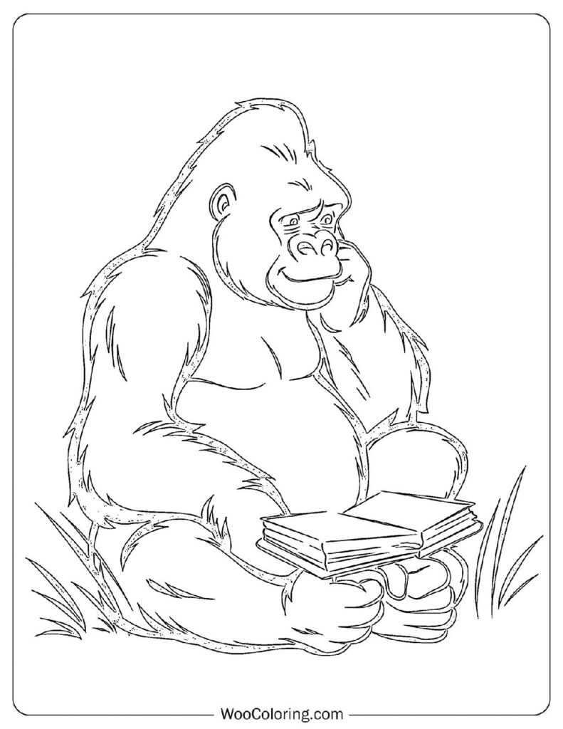 100+ Gorilla coloring pages (Free PDF To Print) | Woo Coloring