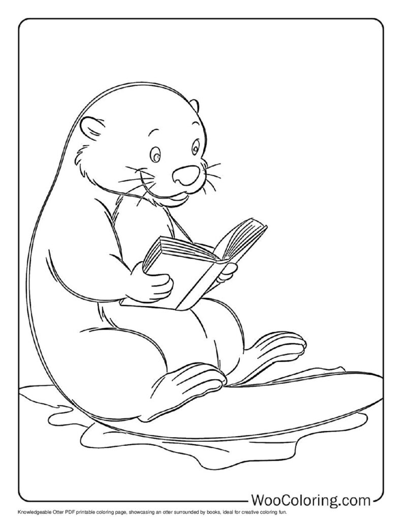 100+ Otter coloring pages (Free PDF To Print) | Woo Coloring