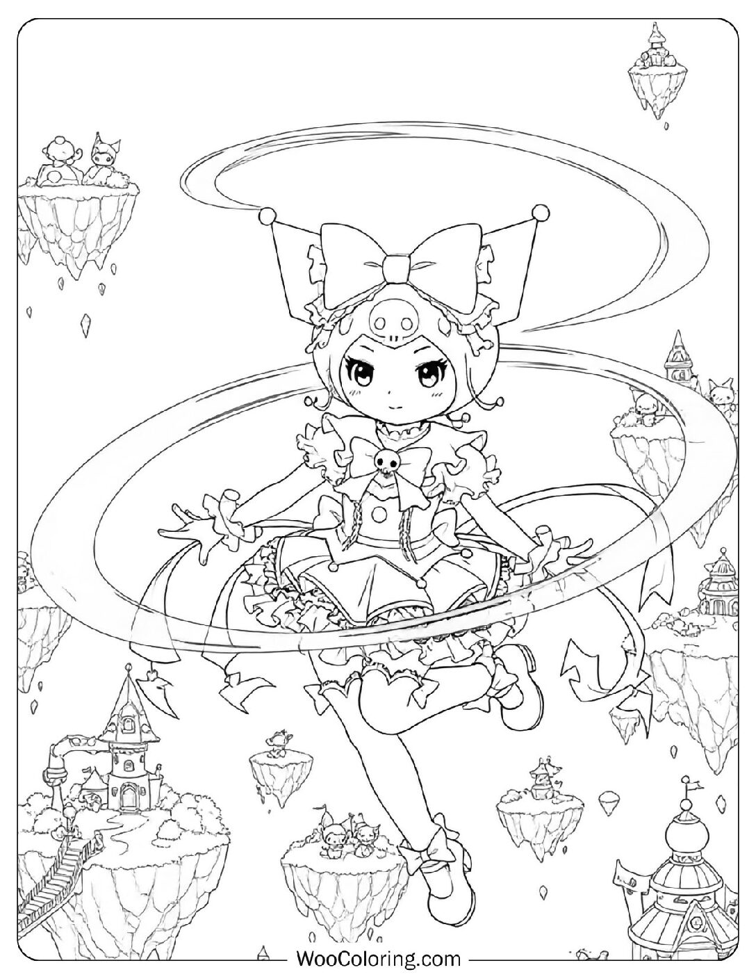 34 Kuromi Coloring Pages (Free PDF To Print) | Woo Coloring