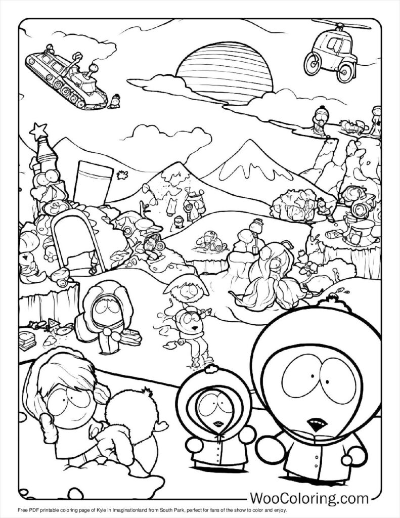 100+ South Park coloring pages (Free PDF To Print) | Woo Coloring