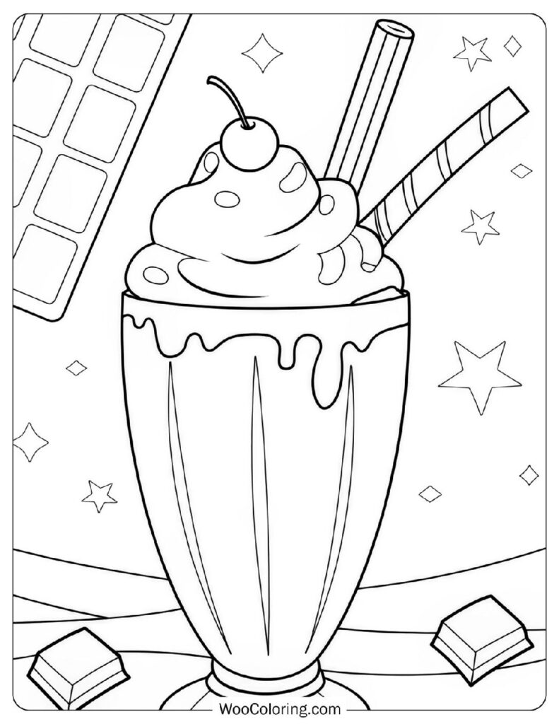 24 Milkshake Coloring Pages (Free PDF To Print) | Woo Coloring