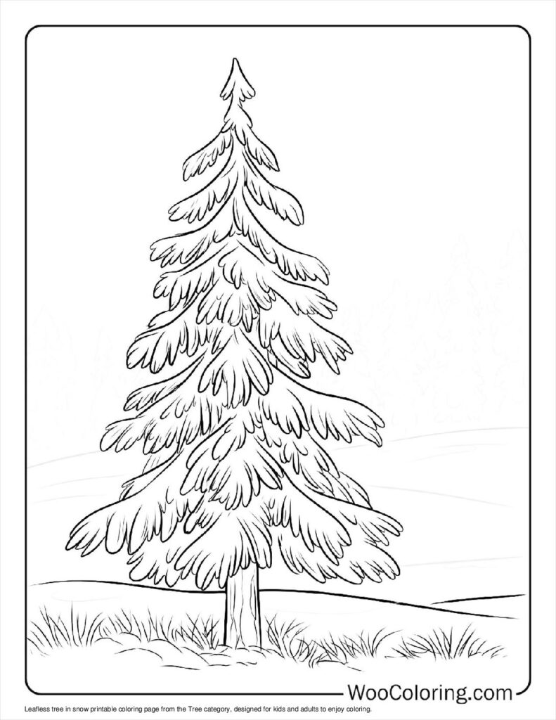 100+ Tree coloring pages (Free PDF To Print) | Woo Coloring