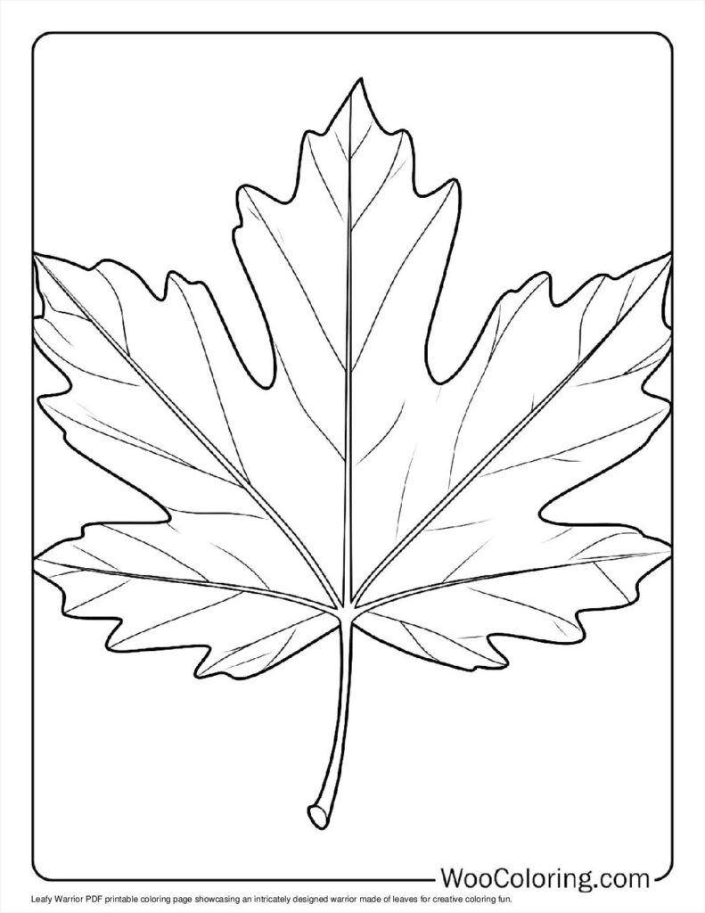 100+ Leaf coloring pages (Free PDF To Print) | Woo Coloring