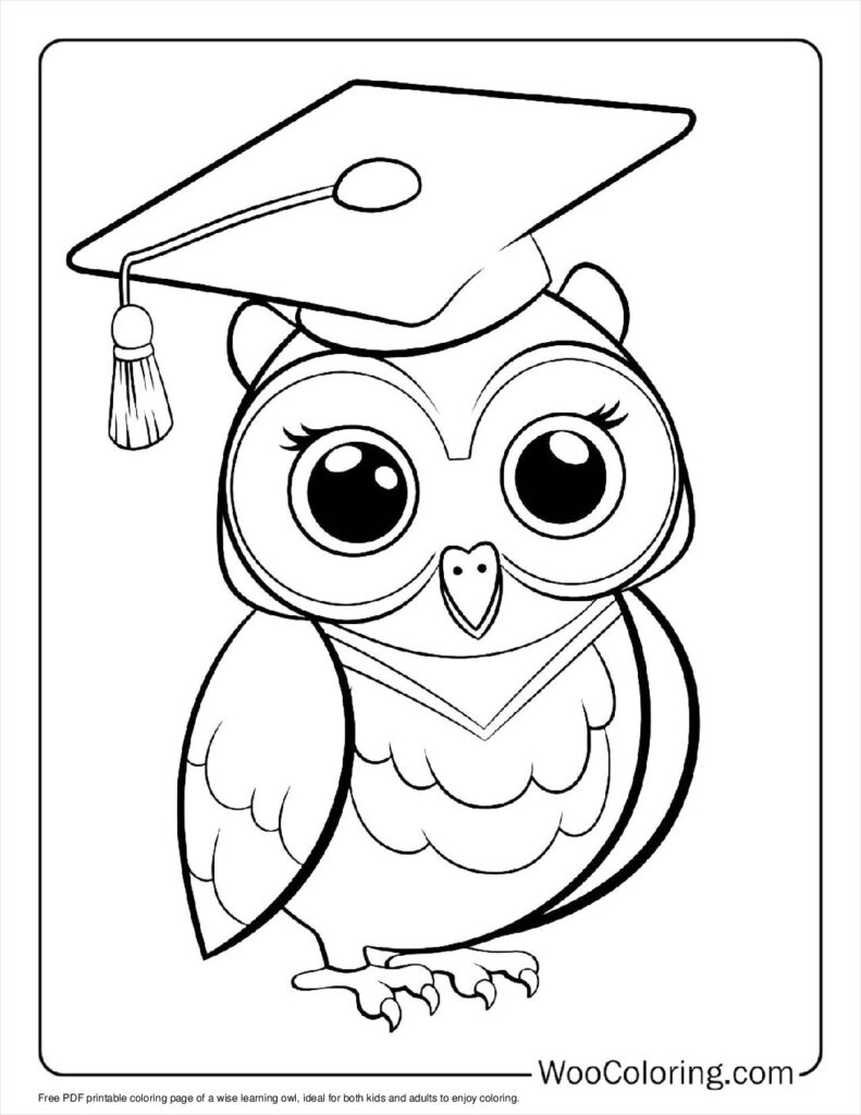 100+ Owl coloring pages (Free PDF To Print) | Woo Coloring