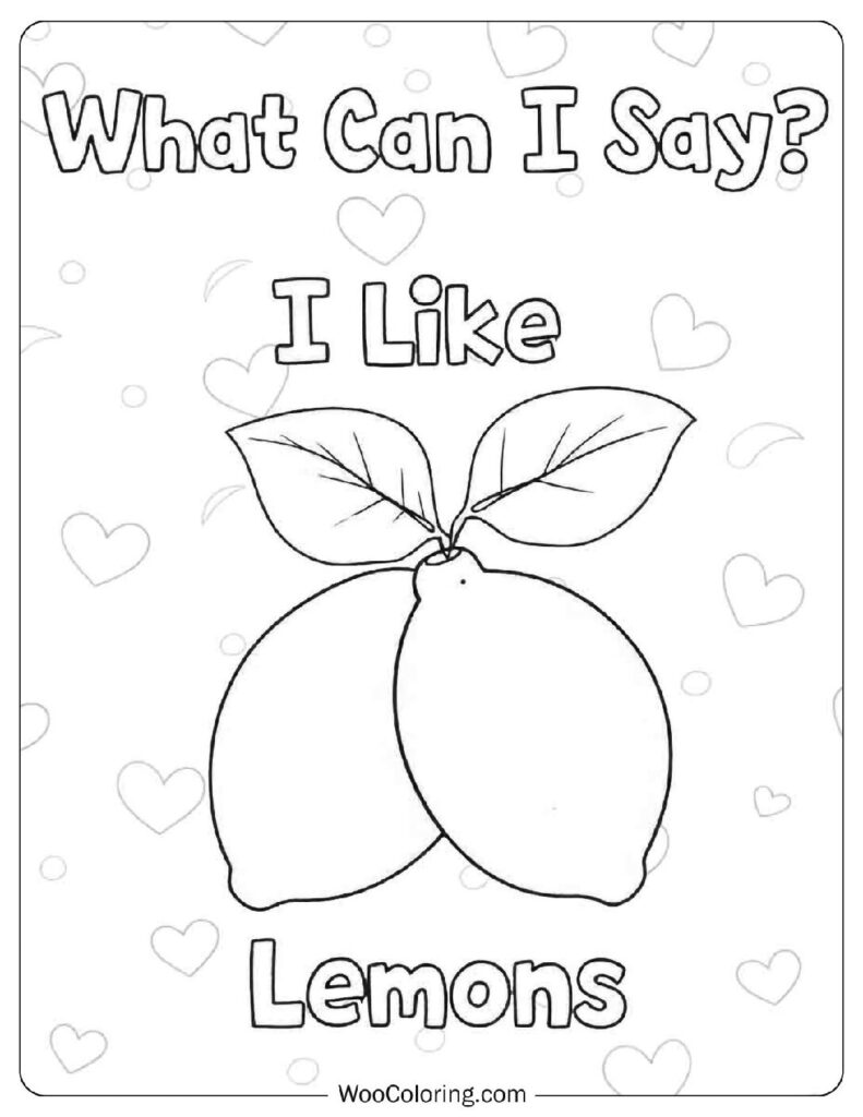 22 Lemon Coloring Pages (Free PDF To Print) | Woo Coloring