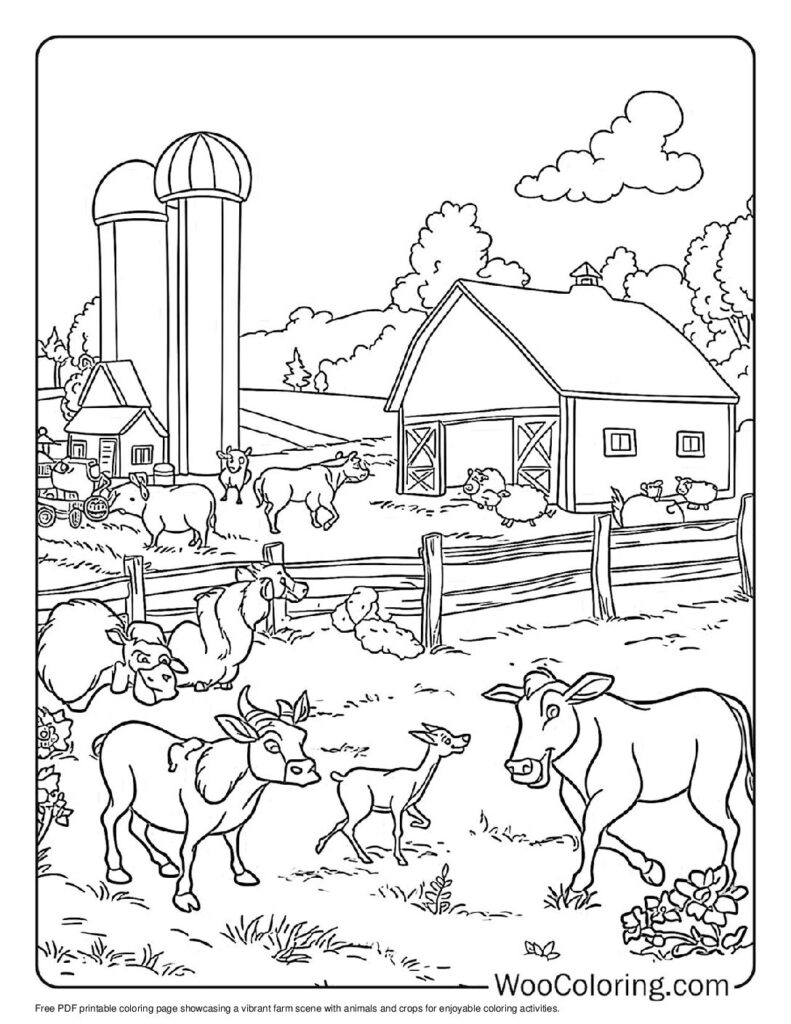 100+ Farm coloring pages (Free PDF To Print) | Woo Coloring