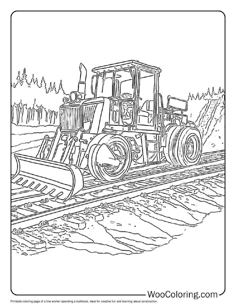 100+ Bulldozer coloring pages (Free PDF To Print) | Woo Coloring