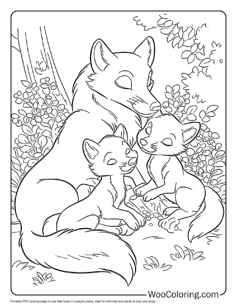 100+ Fox coloring pages (Free PDF To Print) | Woo Coloring