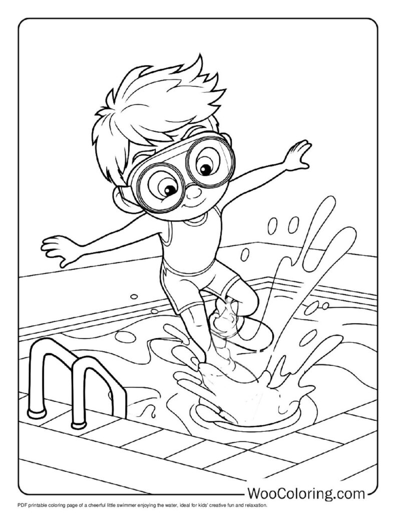 100+ Swimming coloring pages (Free PDF To Print) | Woo Coloring