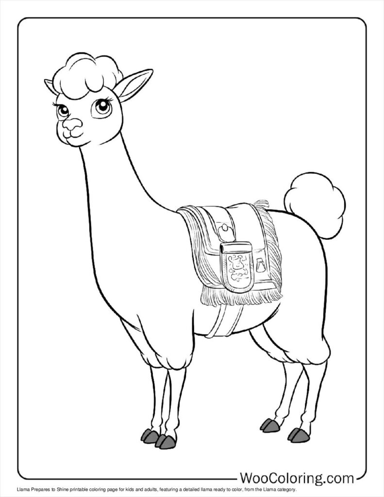 100+ Llama coloring pages (Free PDF To Print) | Woo Coloring