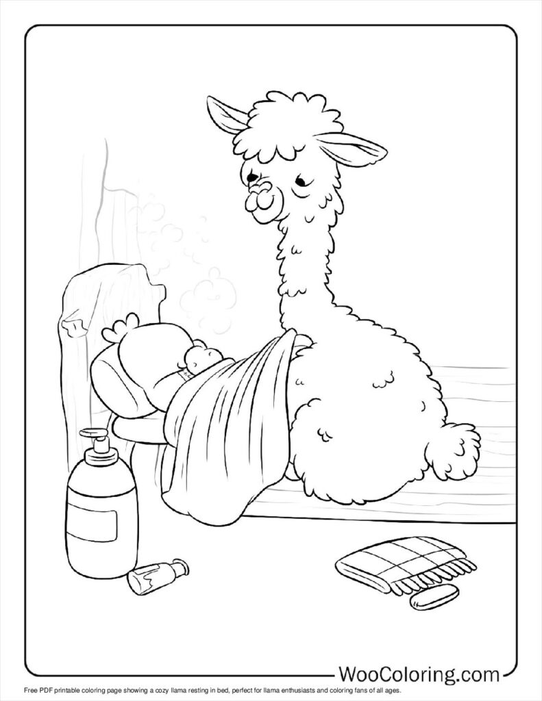 100+ Llama coloring pages (Free PDF To Print) | Woo Coloring