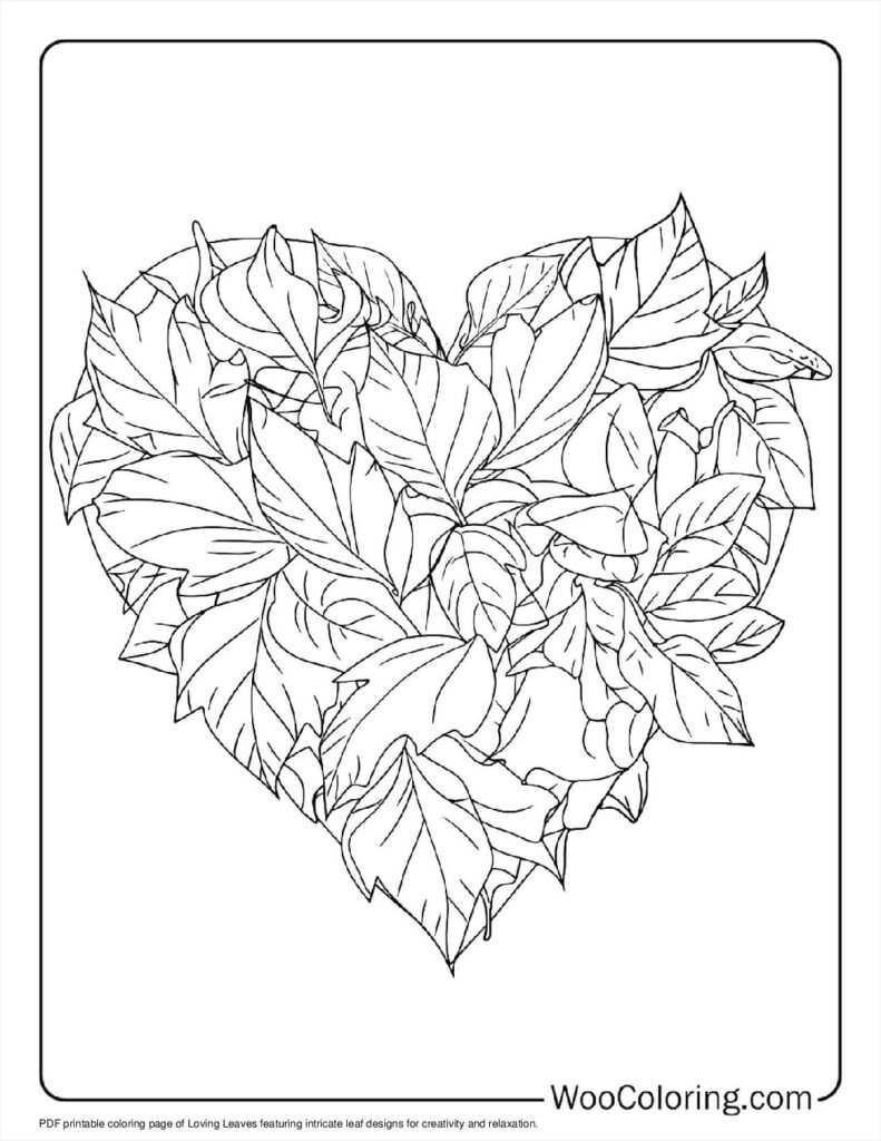 100+ Leaf coloring pages (Free PDF To Print) | Woo Coloring