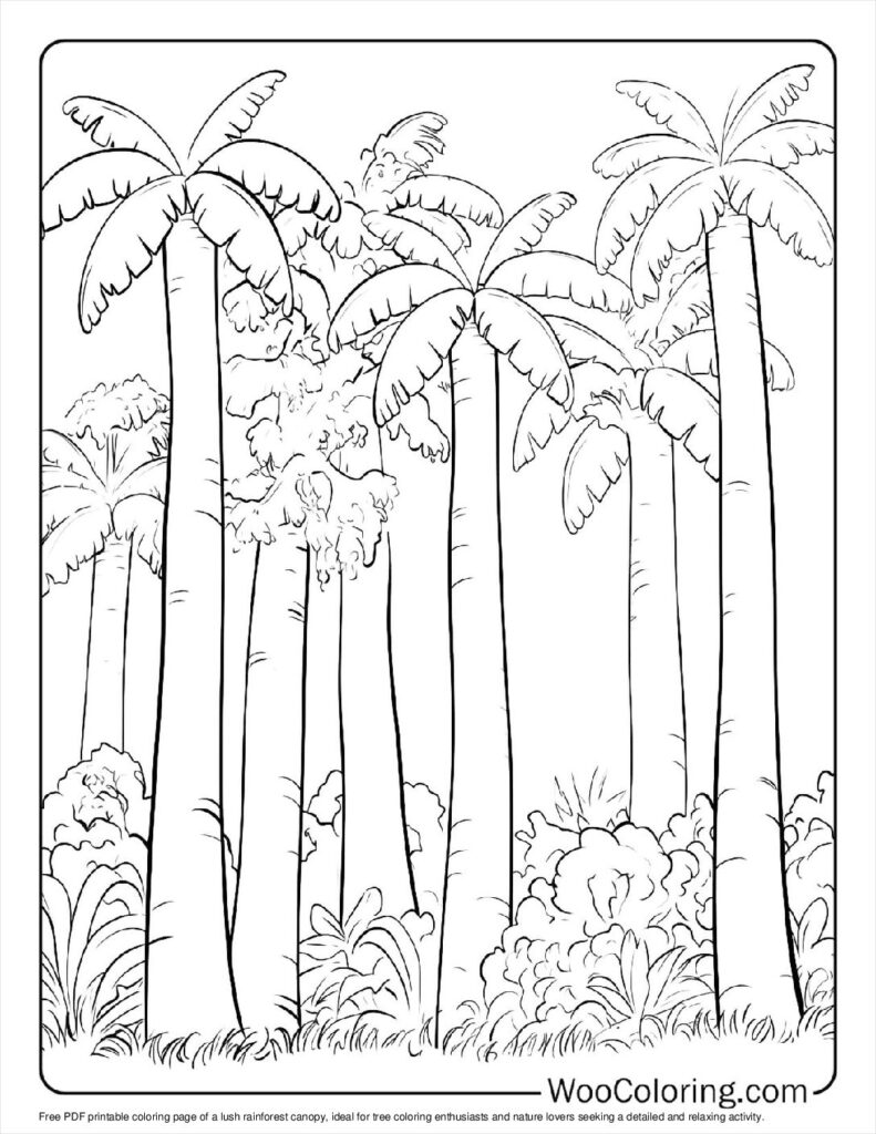 100+ Tree coloring pages (Free PDF To Print) | Woo Coloring