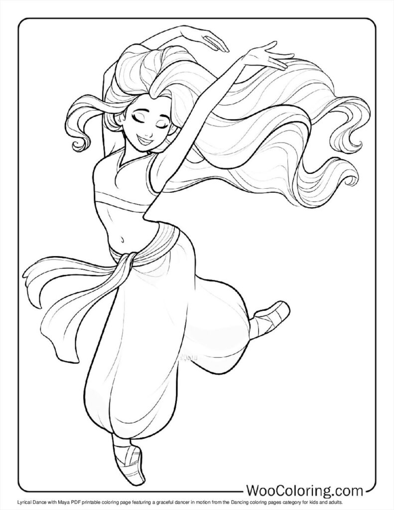 100+ Dancing coloring pages (Free PDF To Print) | Woo Coloring