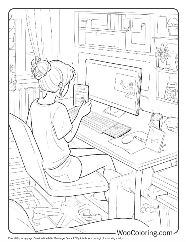 100+ Y2K coloring pages (Free PDF To Print) | Woo Coloring