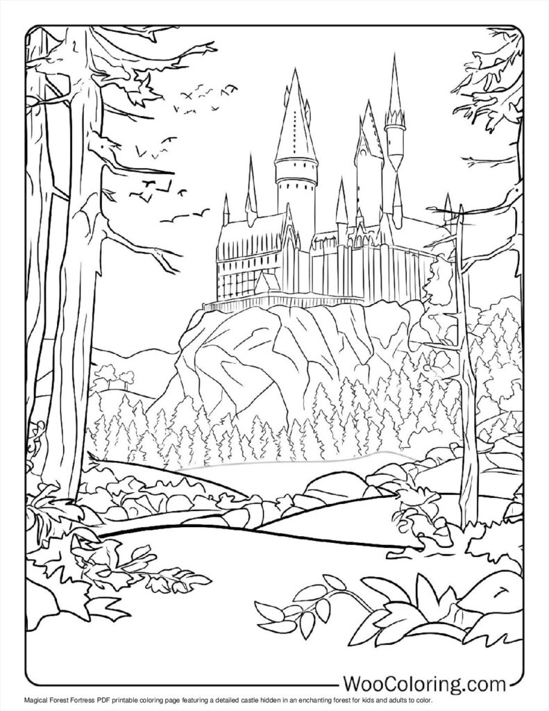 100+ Castle coloring pages (Free PDF To Print) | Woo Coloring