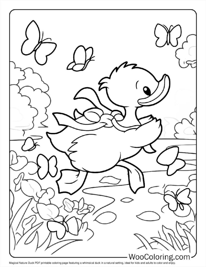 100+ Duck coloring pages (Free PDF To Print) | Woo Coloring