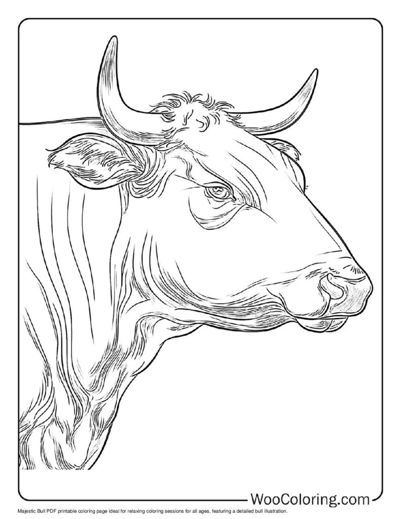 100+ Bull coloring pages (Free PDF To Print) | Woo Coloring