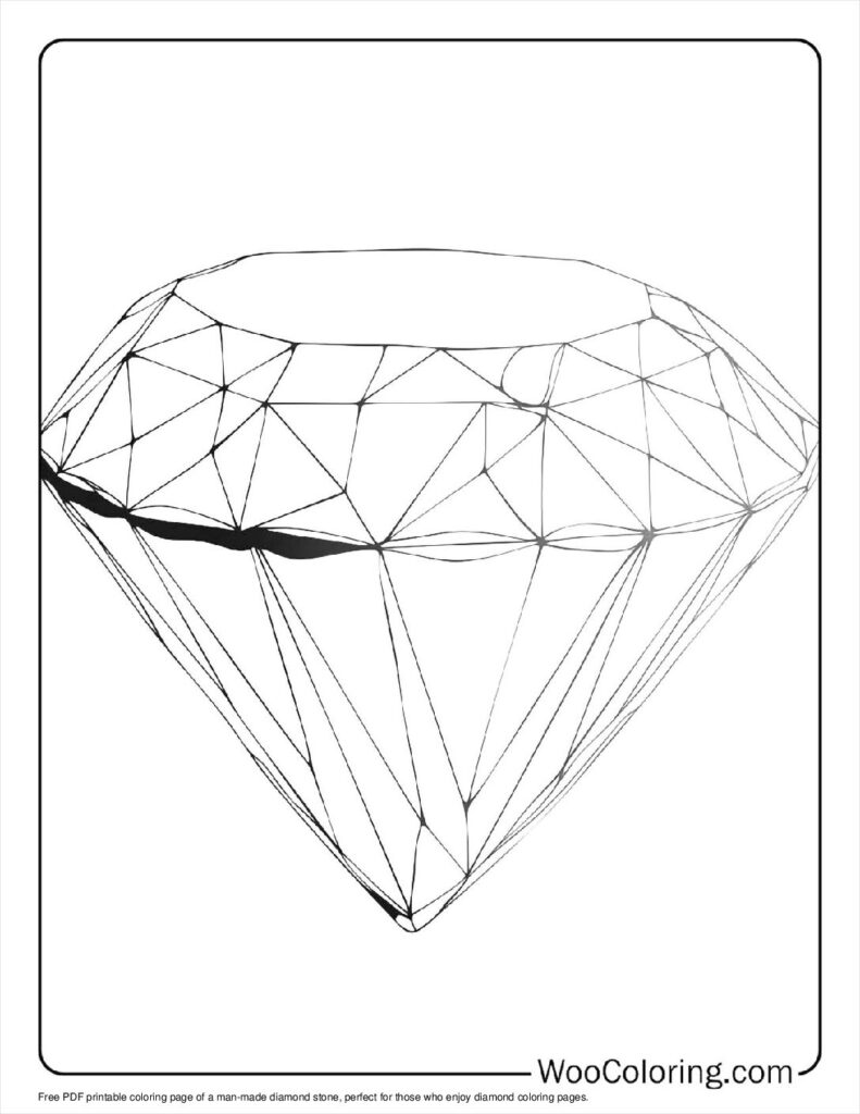 100+ Diamond coloring pages (Free PDF To Print) | Woo Coloring