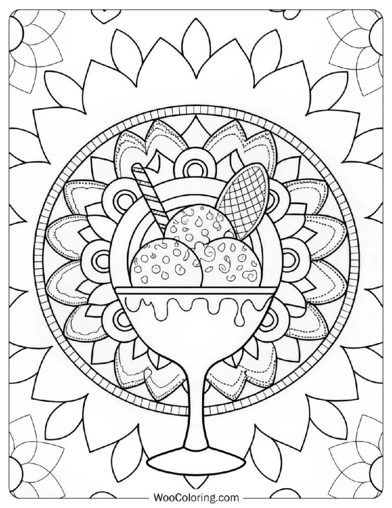 40 Ice Cream Coloring Pages (Free PDF To Print) | Woo Coloring