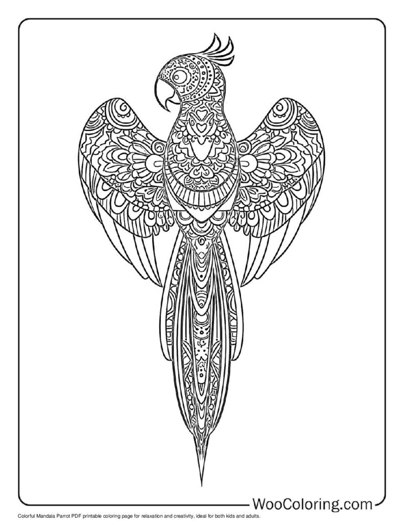 100+ Parrot coloring pages (Free PDF To Print) | Woo Coloring