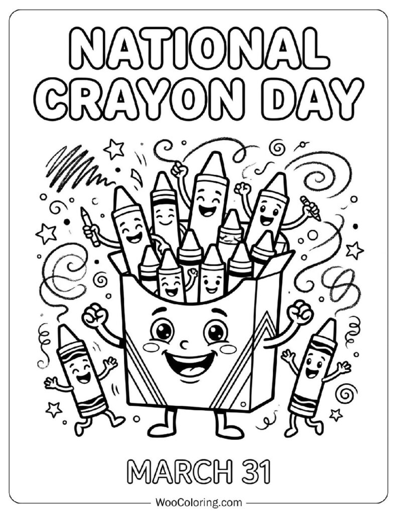 31 March Coloring Pages (Free PDF To Print) | Woo Coloring