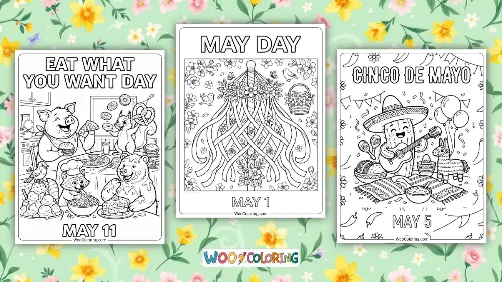 31 May Coloring Pages (Free PDF To Print) | Woo Coloring
