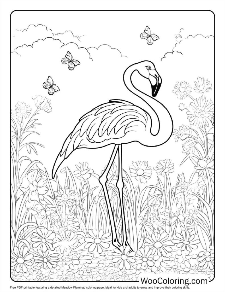 100+ Flamingo coloring pages (Free PDF To Print) | Woo Coloring