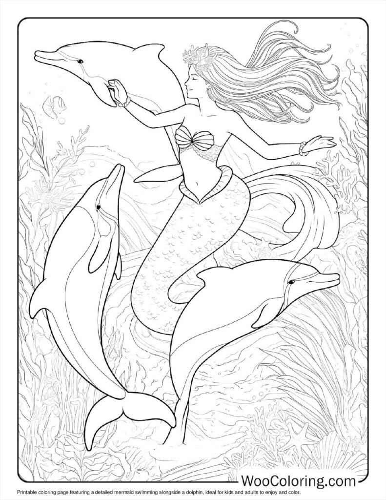100+ Dolphin coloring pages (Free PDF To Print) | Woo Coloring