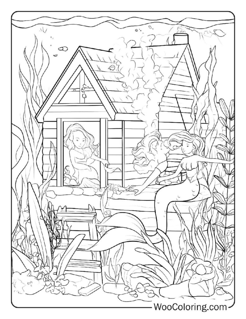 100+ Mermaid coloring pages (Free PDF To Print) | Woo Coloring
