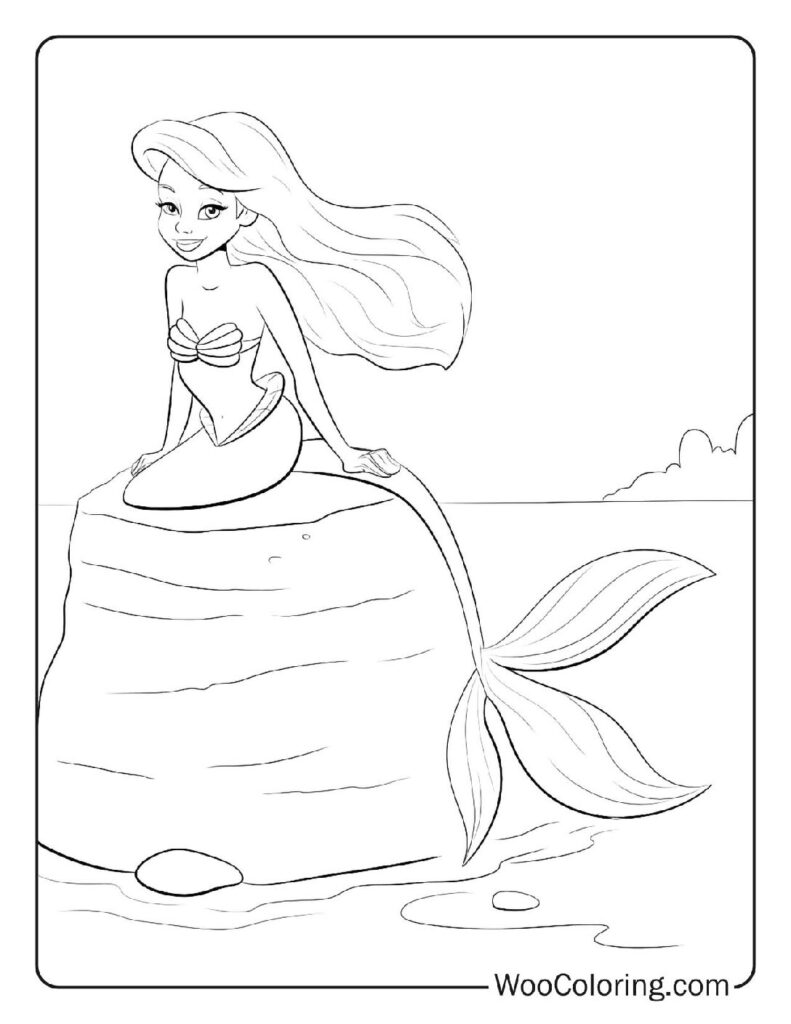 100+ Mermaid coloring pages (Free PDF To Print) | Woo Coloring