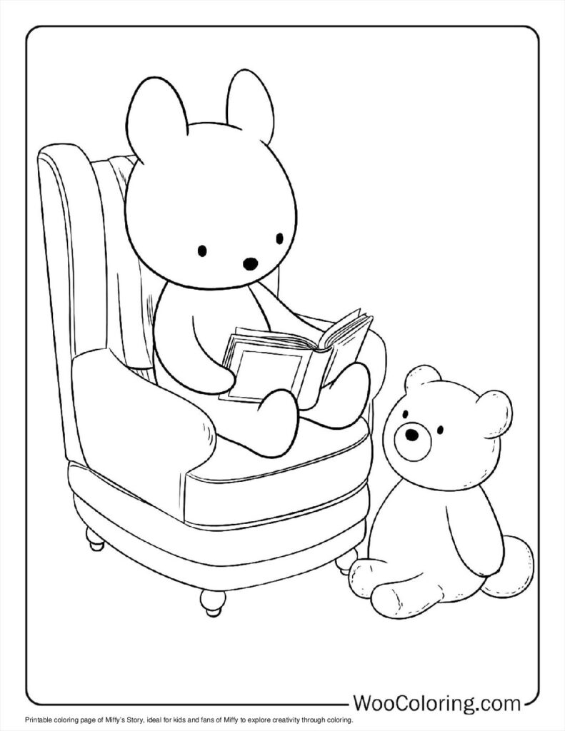 100+ Miffy coloring pages (Free PDF To Print) | Woo Coloring