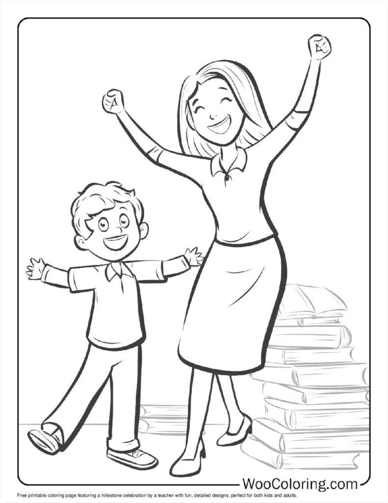 100+ Teacher coloring pages (Free PDF To Print) | Woo Coloring