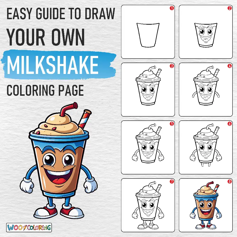 24 Milkshake Coloring Pages (Free PDF To Print) | Woo Coloring
