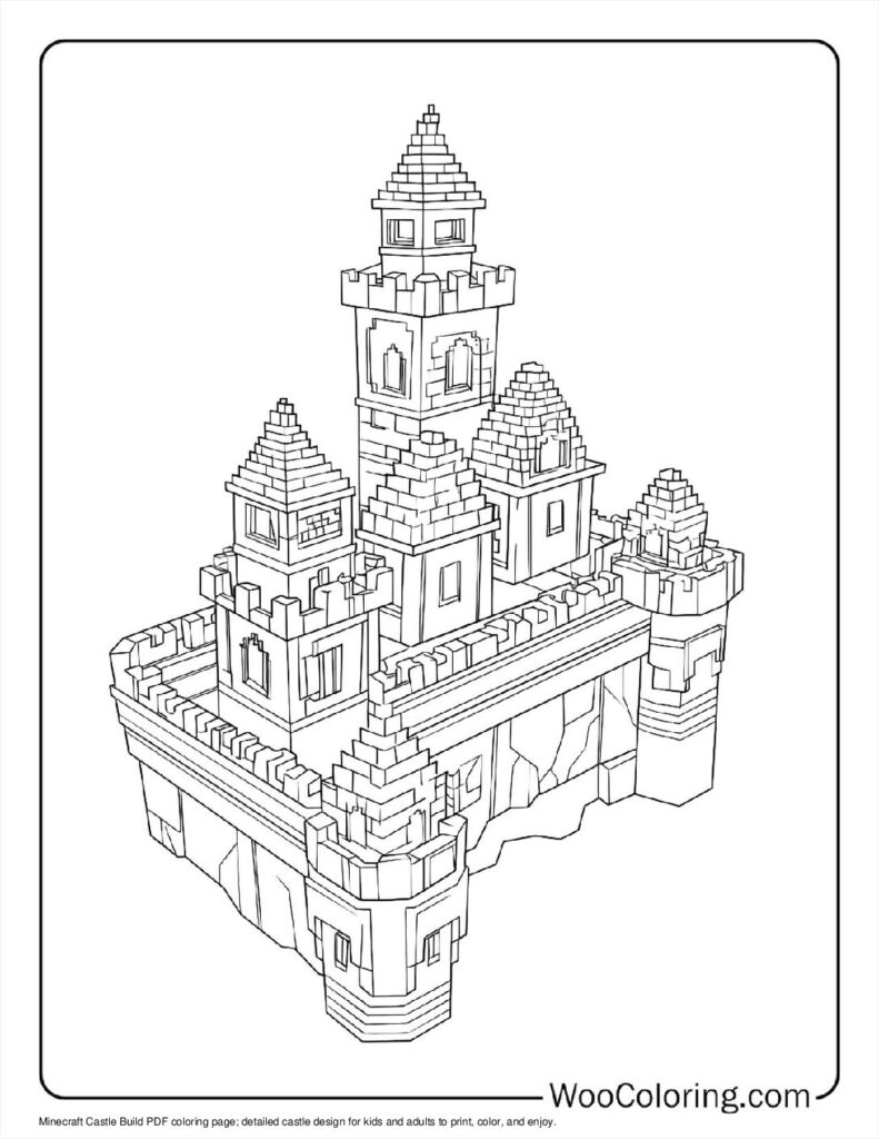 100+ Castle coloring pages (Free PDF To Print) | Woo Coloring