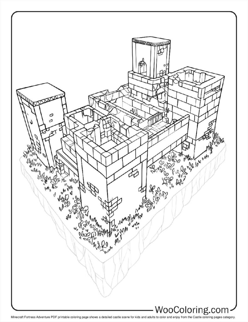 100+ Castle coloring pages (Free PDF To Print) | Woo Coloring