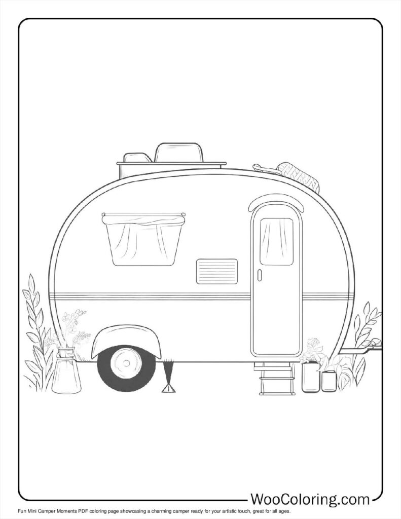 100+ Camper & RV coloring pages (Free PDF To Print) | Woo Coloring