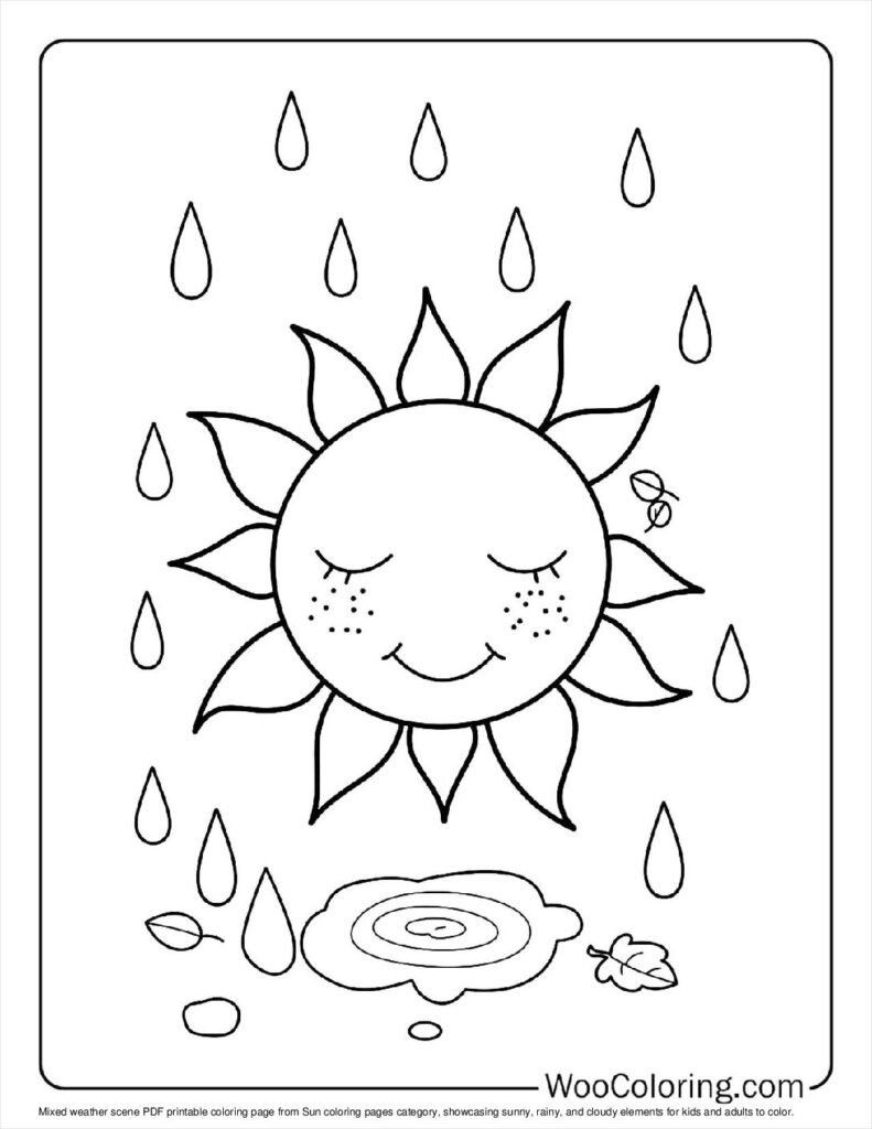100+ Sun coloring pages (Free PDF To Print) | Woo Coloring