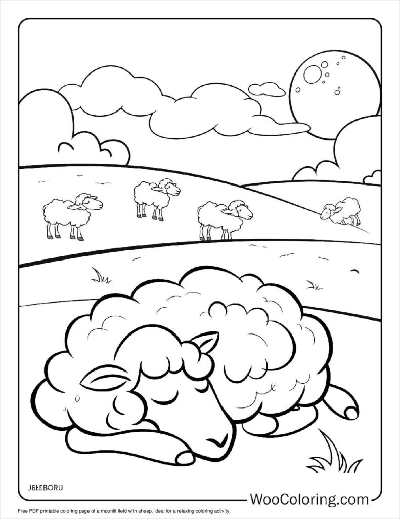 100+ Sheep coloring pages (Free PDF To Print) | Woo Coloring