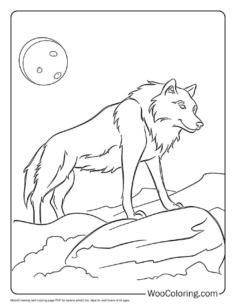 100+ Wolf coloring pages (Free PDF To Print) | Woo Coloring