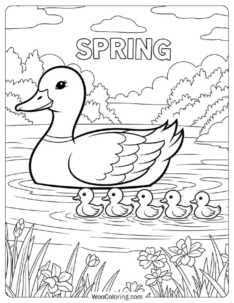 300 Spring coloring pages (Free PDF To Print) | Woo Coloring