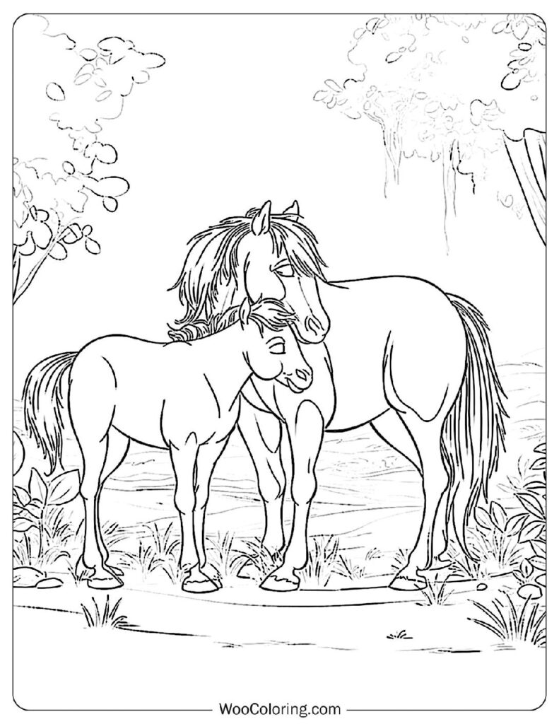 100+ Horse coloring pages (Free PDF To Print) | Woo Coloring