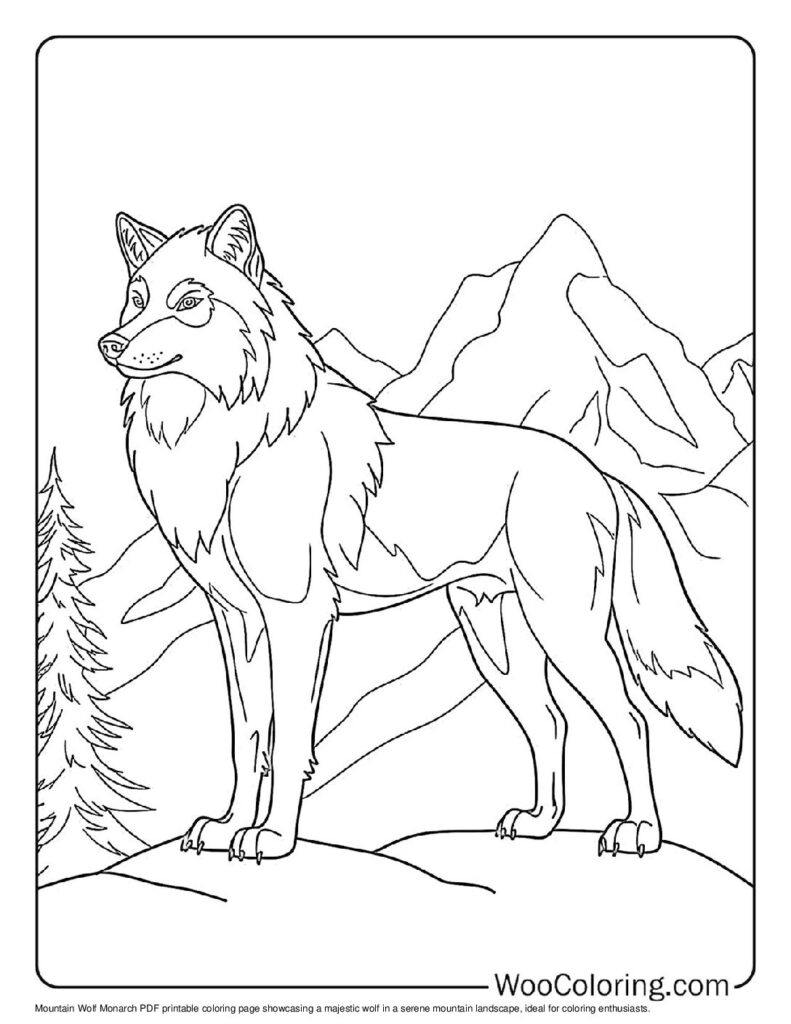 100+ Wolf coloring pages (Free PDF To Print) | Woo Coloring