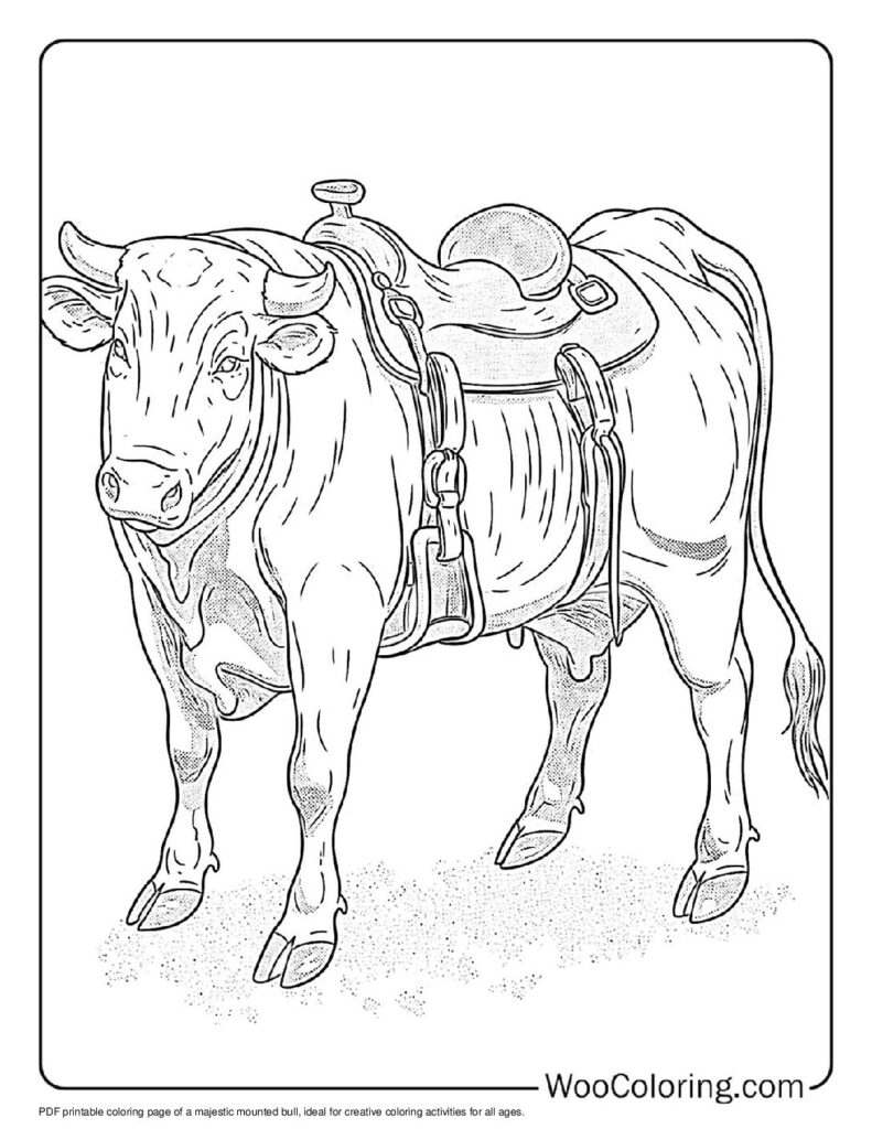 100+ Bull coloring pages (Free PDF To Print) | Woo Coloring